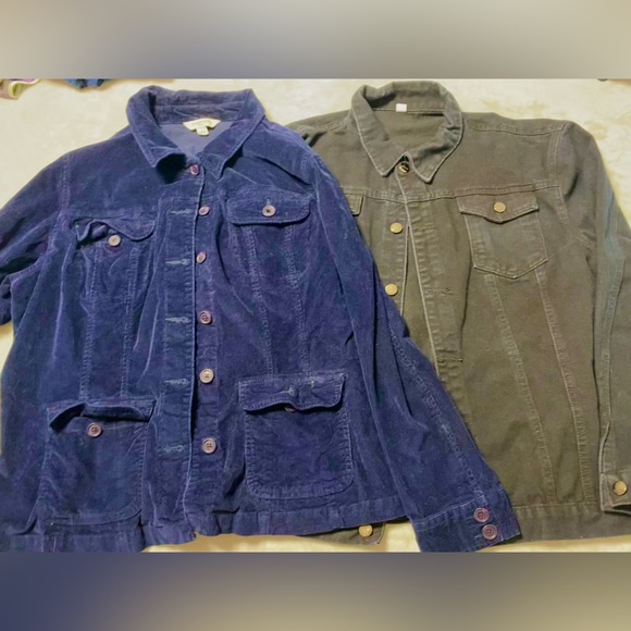 St. John's Bay | Jackets & Coats | St Johns Bay Blue Corduroy And Black ...